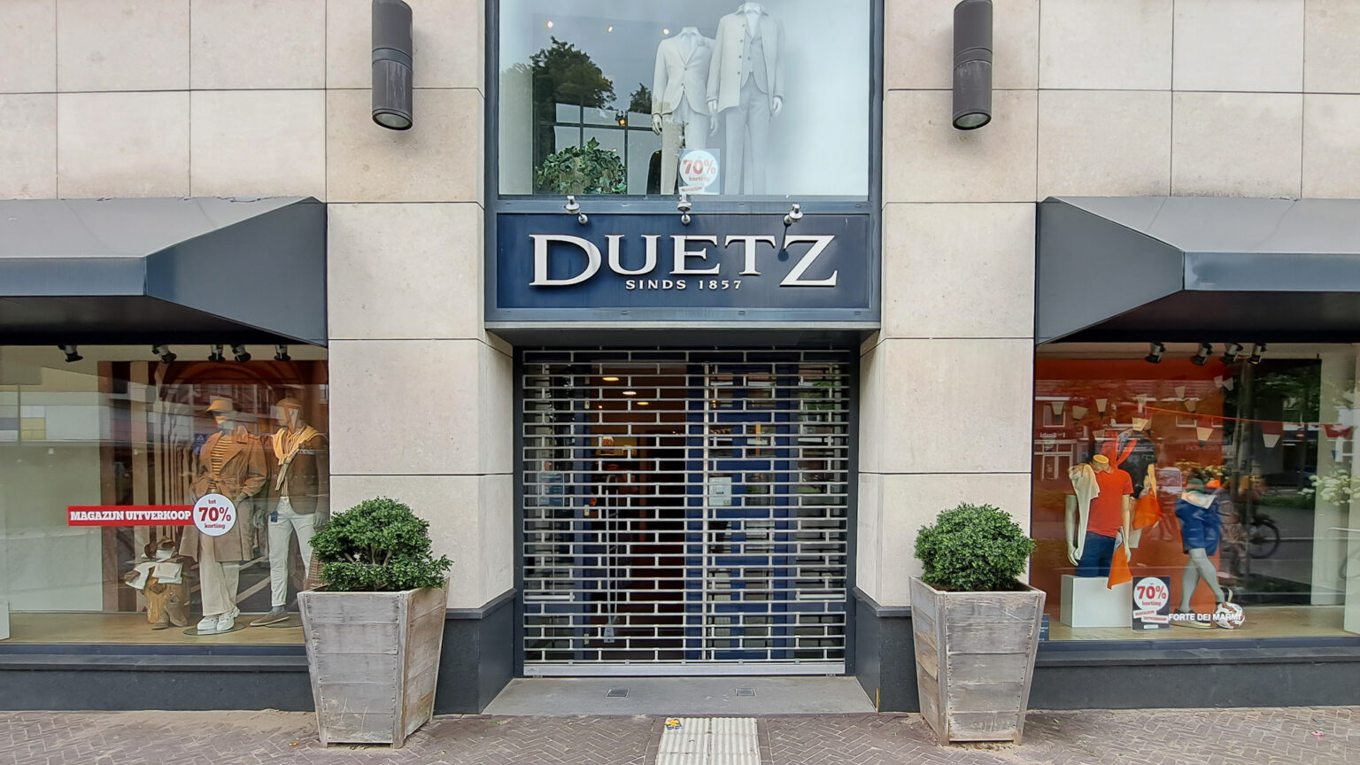 Herenmodezaak Duetz vraagt faillissement aan
